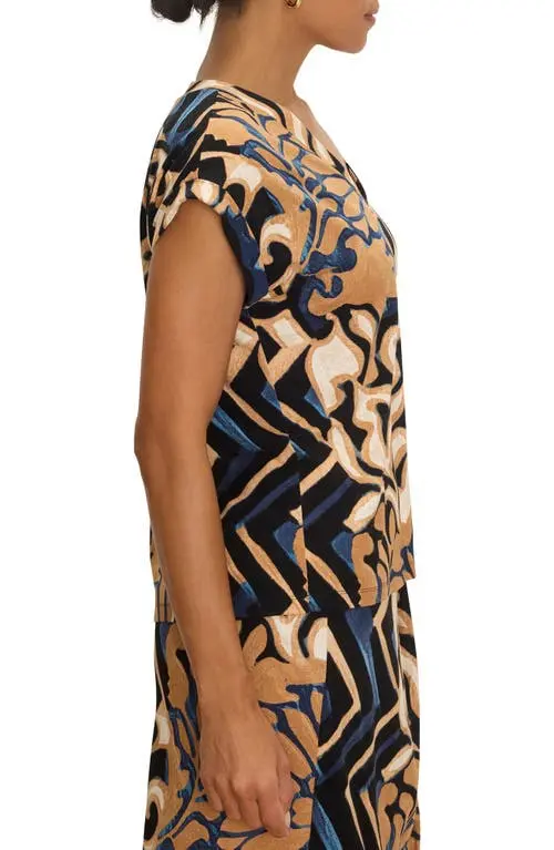NIC+ZOE Deco Blooms V-neck Top