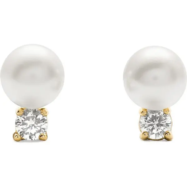 Kate Spade New York Imitation Pearl And Cubic Zirconia Stud Earrings - Cream Multi