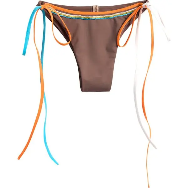 JADED LONDON Beaded Side Tie Bikini Bottoms