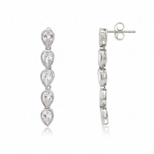 THE LOVERY Fine Jewelry Gold-plated Cubic Zirconia Dangle Earrings - Sterling Silver