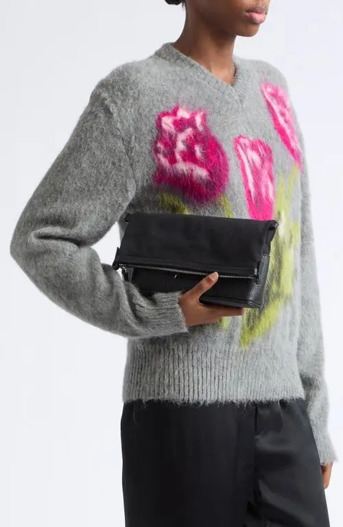 MAISON MARGIELA 5ac Hobo Bag In Canvas And Leather