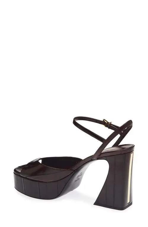 Fendi Arco Platform Sandal - Brown