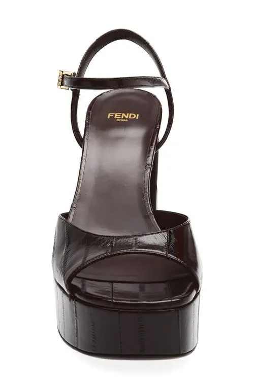 Fendi Arco Platform Sandal - Brown