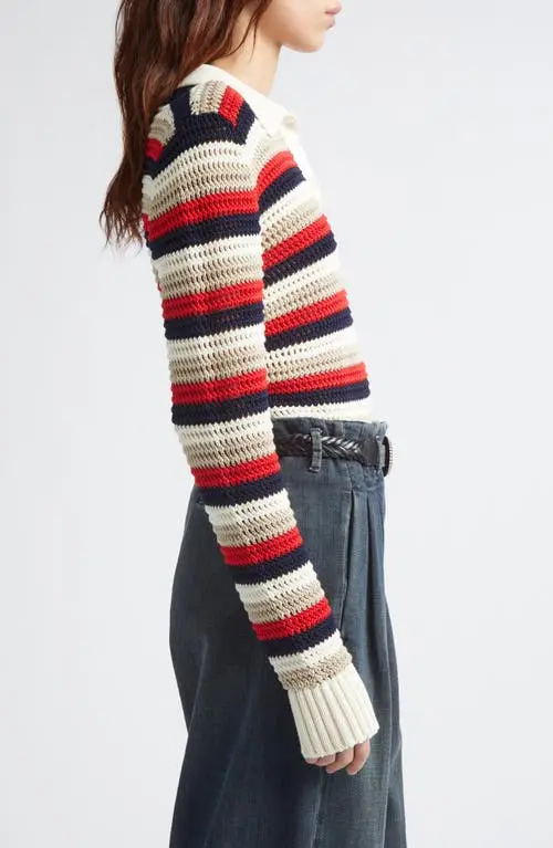 GOLDEN GOOSE Journey Knit Cropped Polo