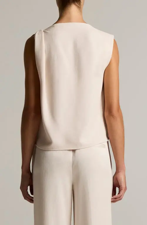 Vince Draped Shoulder Sleeveless Blouse