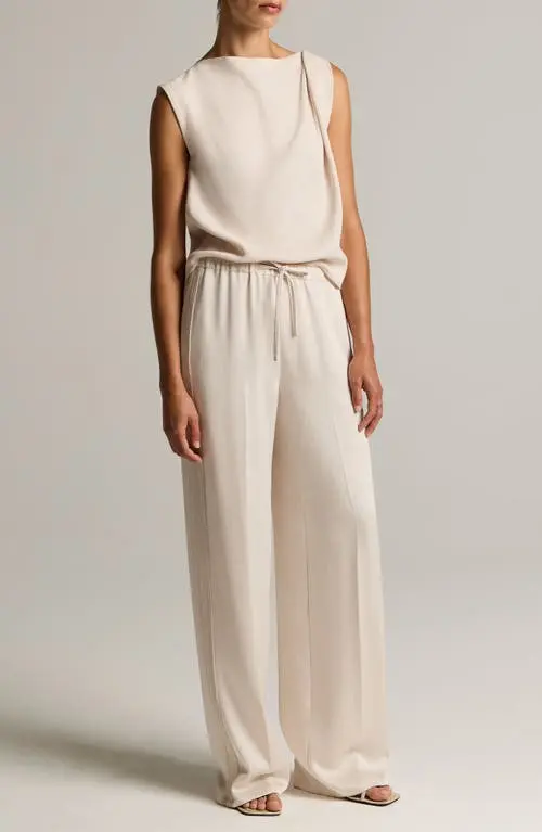 Vince Draped Shoulder Sleeveless Blouse