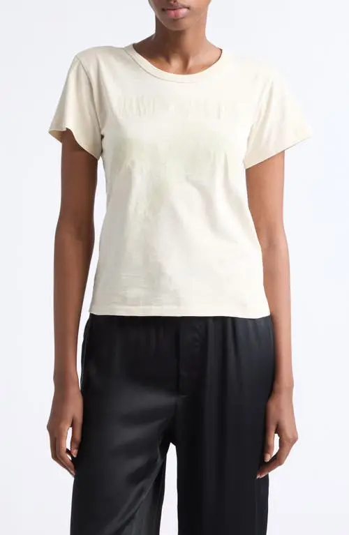MAISON MARGIELA Bird Graphic Fitted T-shirt - Cream