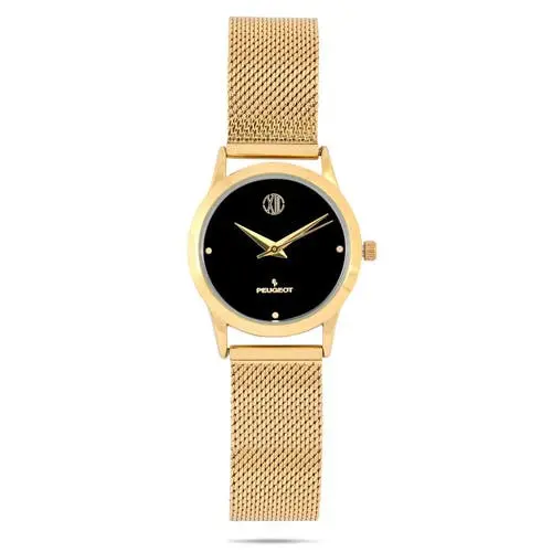 PEUGEOT 30mm Wafer Slim Mesh Watch - Mesh Black