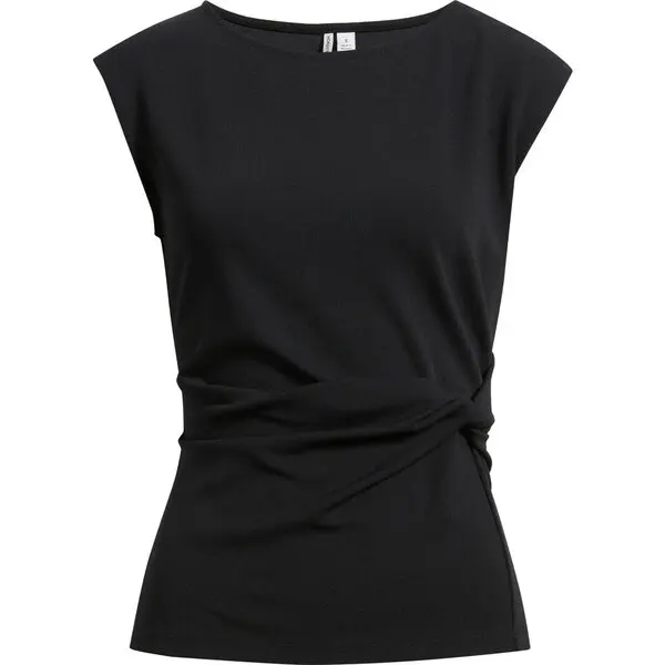 Nordstrom Side Twist Crew Neck T-shirt - Black