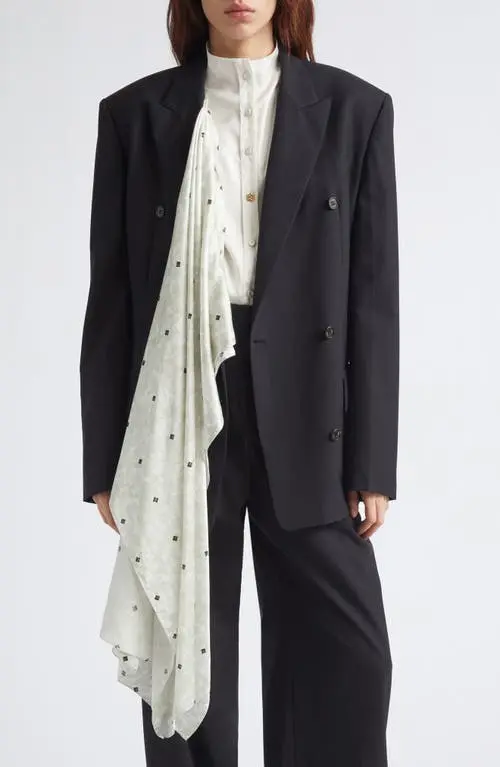 EENK Double Breasted Blend Scarf Jacket - Black