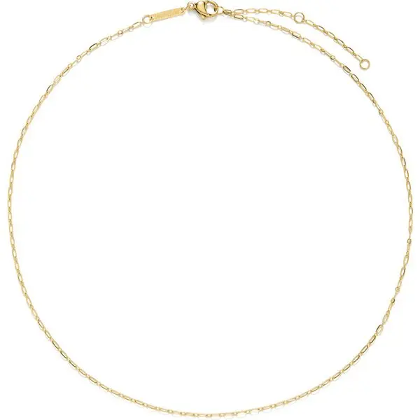 D.LOUISE Fine Paperclip Chain Necklace - Gold