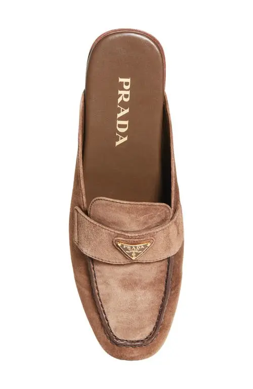 Prada Logo Loafer Mule