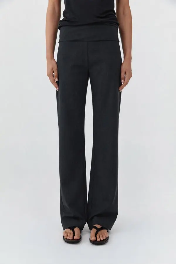 ST. AGNI Wool Blend Studio Pants
