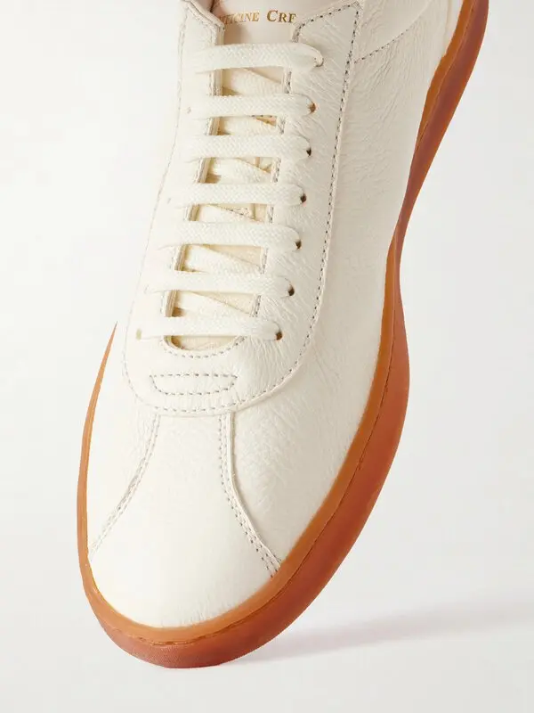 Officine Creative Ginnasio 003 Grained Leather Sneakers - White