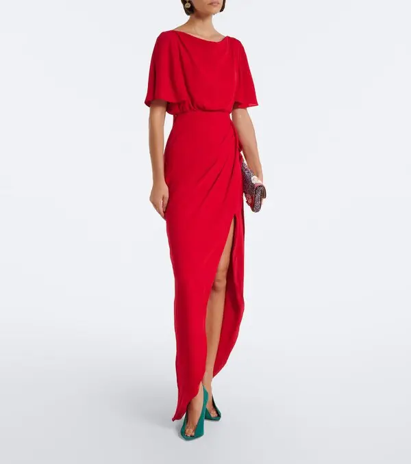 Valentino Garavani Draped Silk Georgette Gown