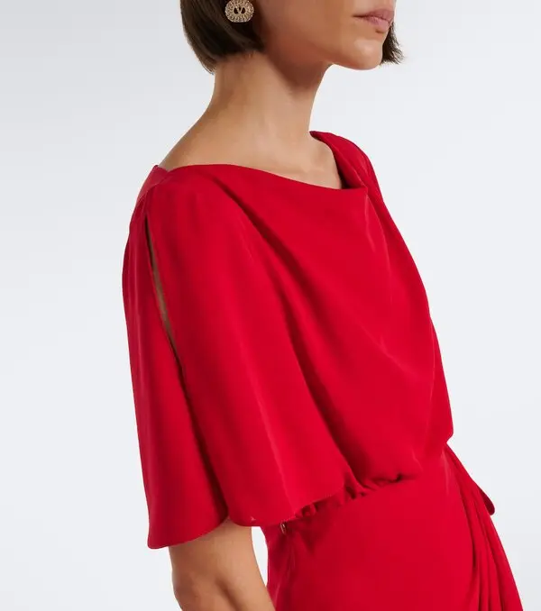 Valentino Garavani Draped Silk Georgette Gown