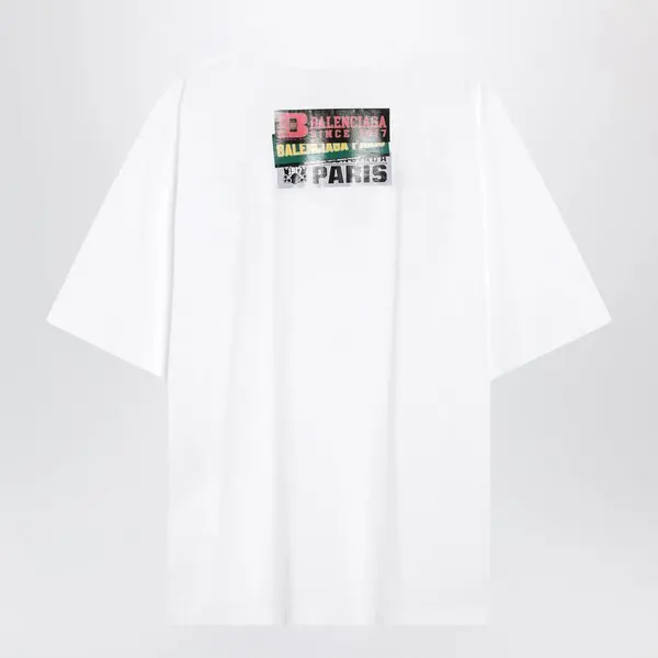 Balenciaga Bumper Stickers Medium-fit Cotton T-shirt