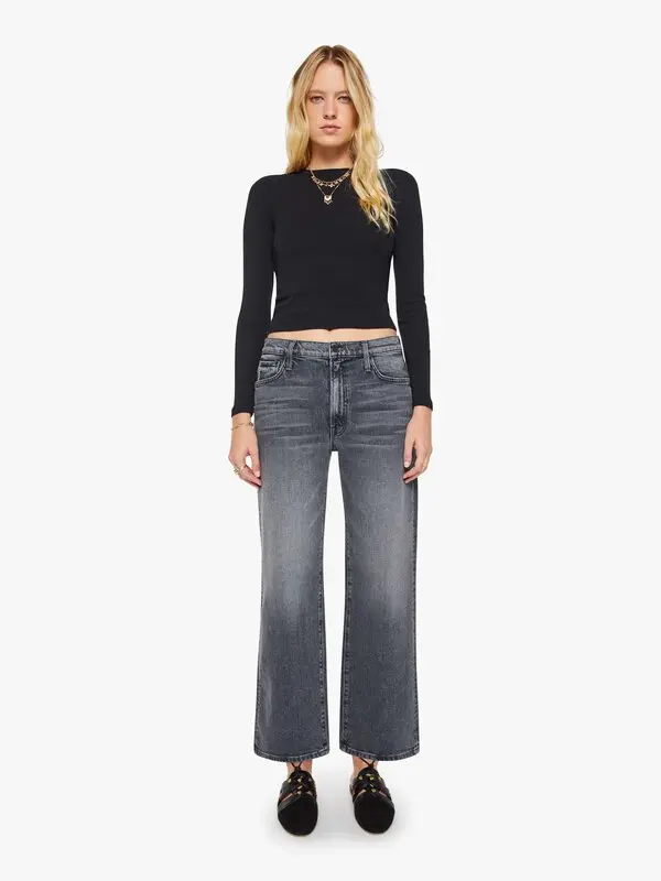 MOTHER The Dodger Flood Outta Sight Jeans - Black