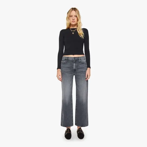 MOTHER The Dodger Flood Jeans - Black