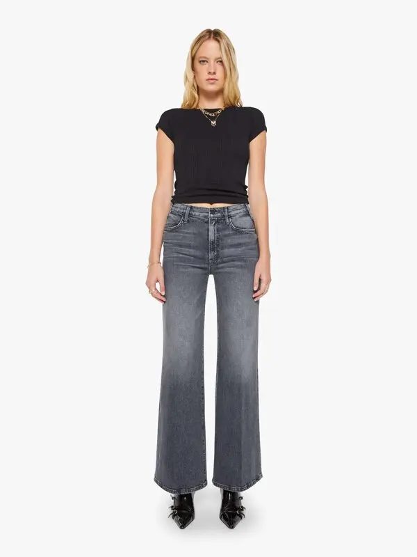 MOTHER The Hustler Roller Sneak Outta Sight Jeans - Black