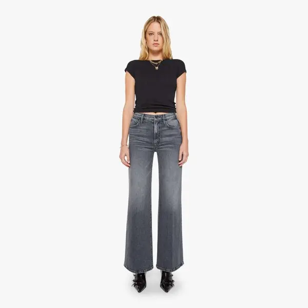 MOTHER The Hustler Roller Sneak Outta Sight Jeans - Black