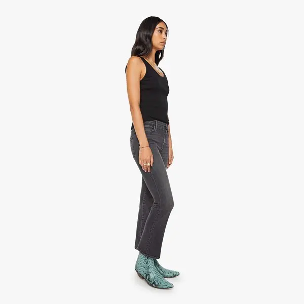 MOTHER The Hustler Ankle Jeans In Can You Call My Phone - Black