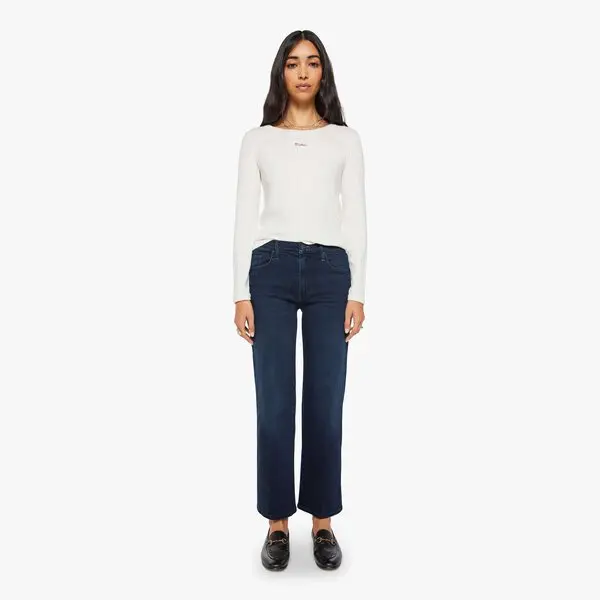 MOTHER The Mid Rise Rambler Zip Ankle Jeans In Chip On My Shoulder - Blue