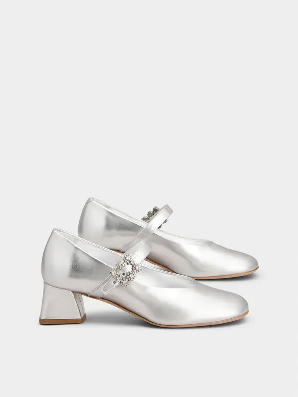ROGER VIVIER Efflorescence Mary Jane Pumps In Leather