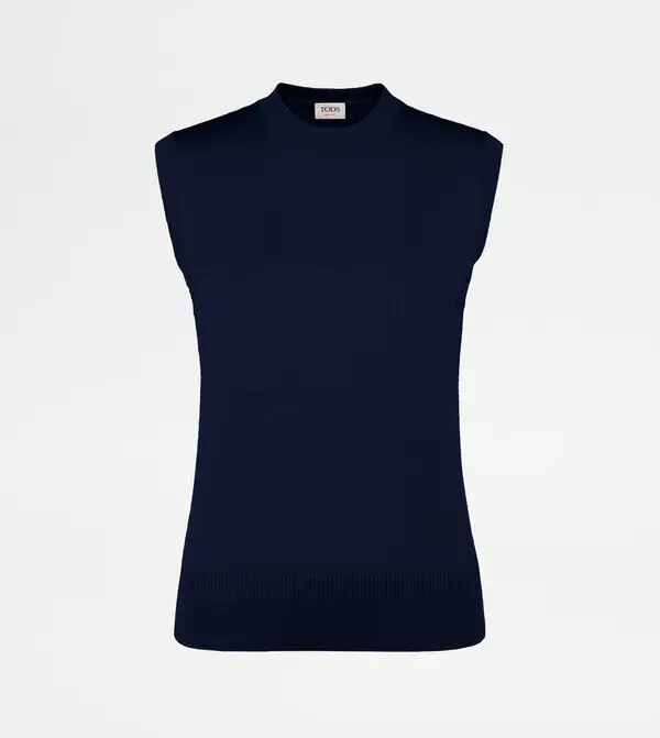 TOD'S Top In Silk Blend Knit - Blue