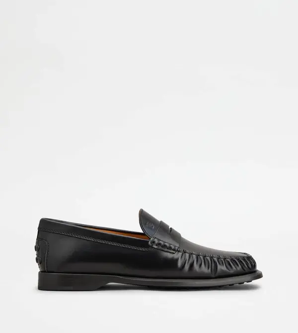 TOD'S Calfskin Leather Loafers With Embossed Detailing