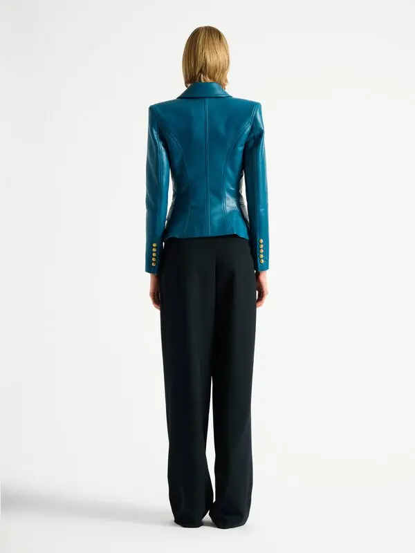 Balmain Leather 6-button Double-breasted Jacket