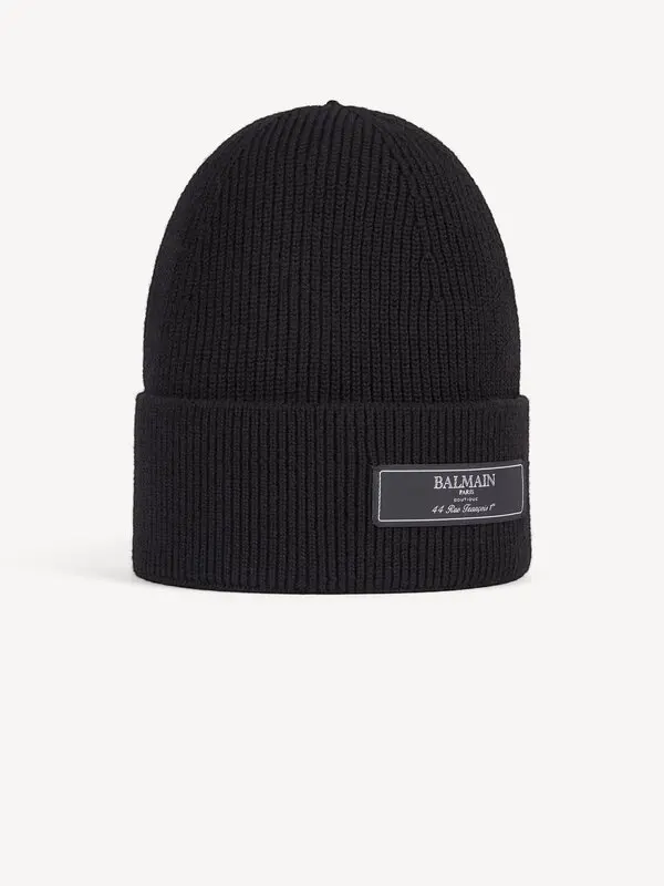 Balmain Ribbed Wool Beanie