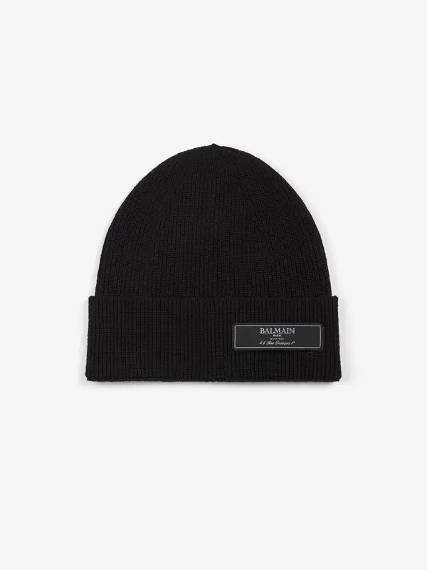 Balmain Ribbed Wool Beanie