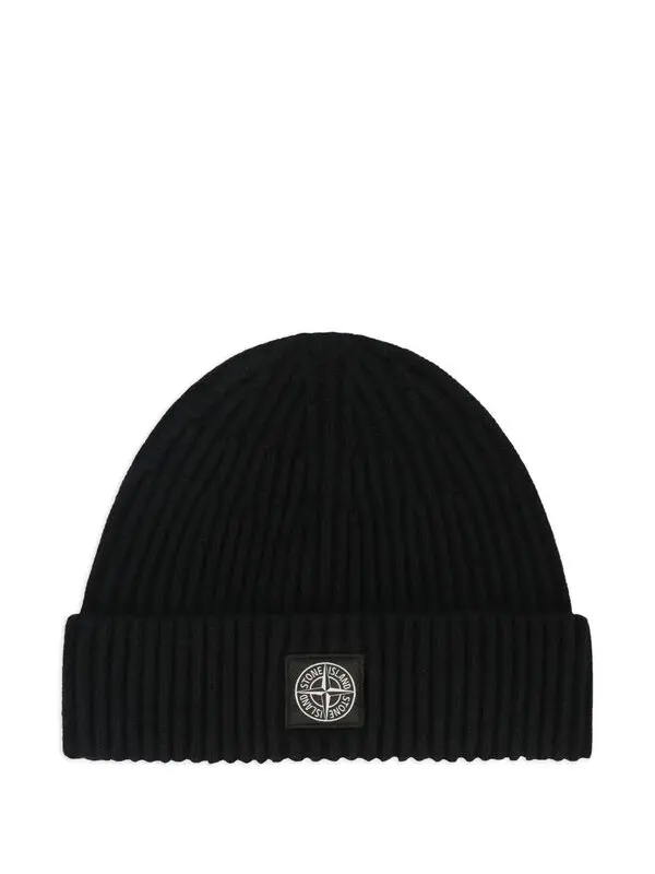 Stone Island Hat Wool Classic Beanie - Black