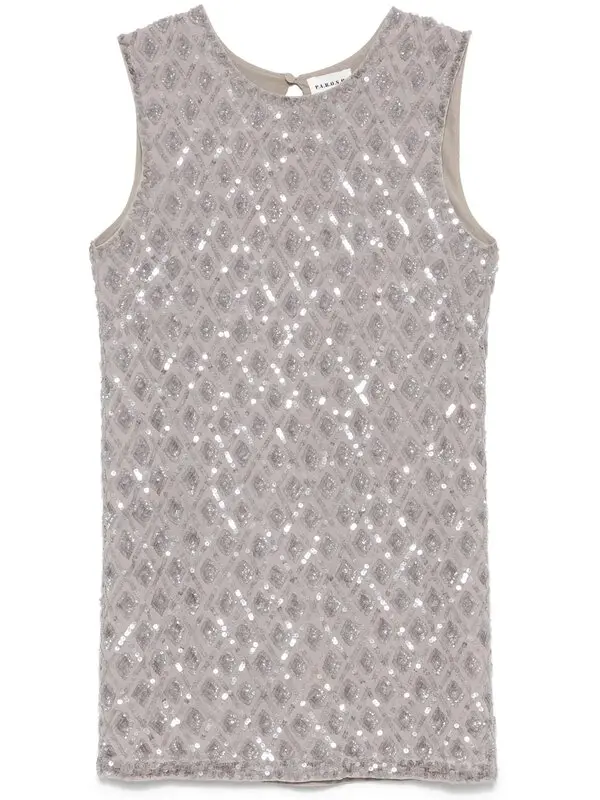 P.a.r.o.s.h P. A.r. O.s. H. Embroidered Mini Dress - Metallic