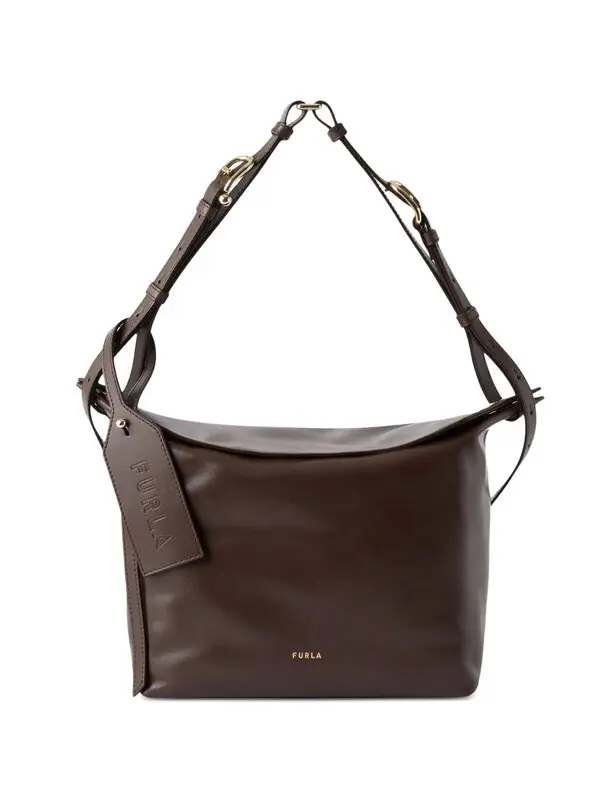 Furla Geneva M Leather Shoulder Bag - Brown