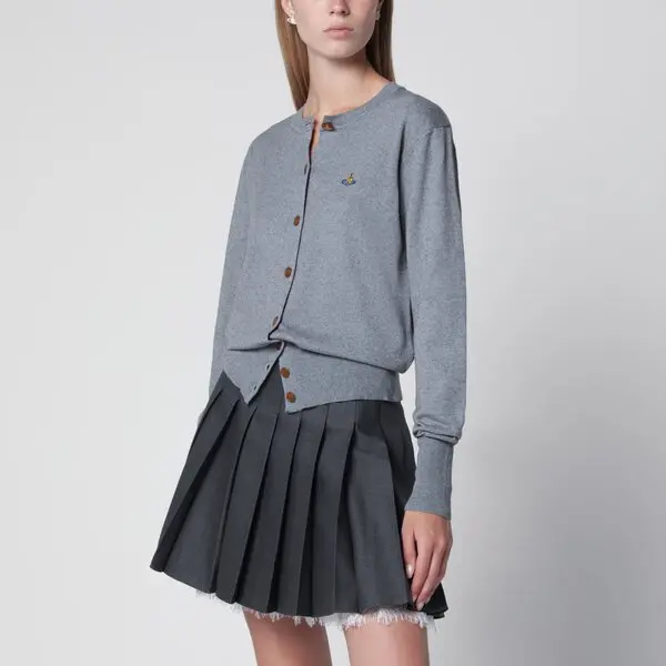 VIVIENNE WESTWOOD Bea Cotton And Cashmere Cardigan - Grey