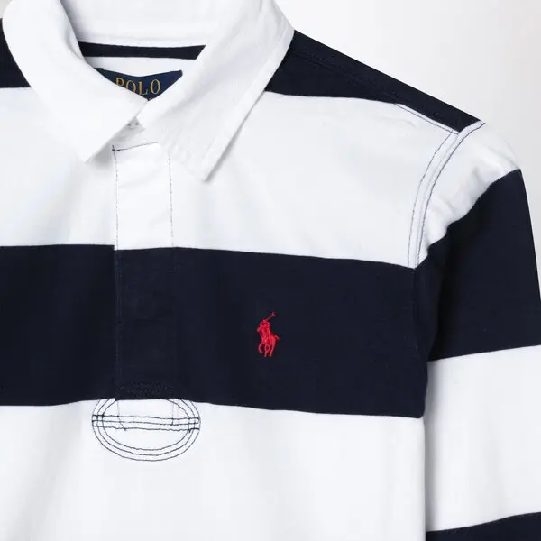 Polo Ralph Lauren White/navy Striped Polo Shirt