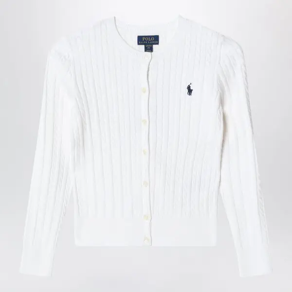 Polo Ralph Lauren Fine Cable-knit Cotton Cardigan - White