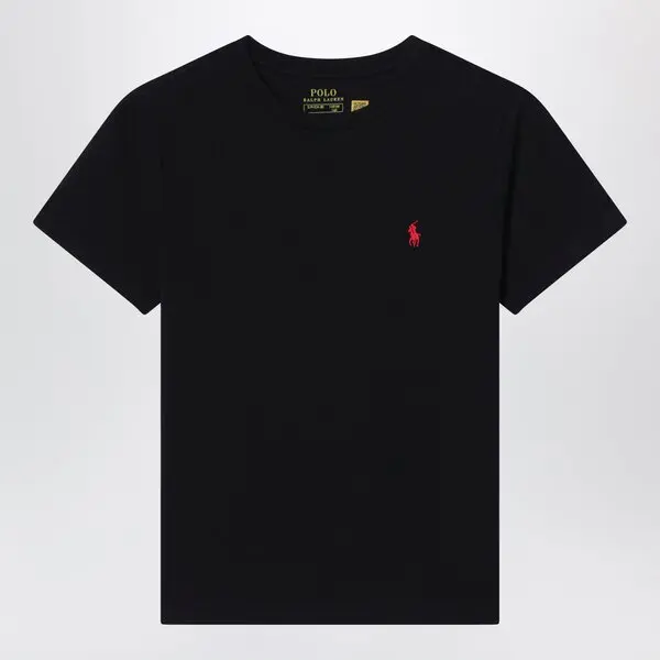 Polo Ralph Lauren Cotton T-shirt With Embroidered Logo - Black
