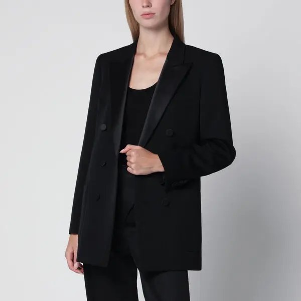Saint Laurent Double-breasted Wool Blazer - Black