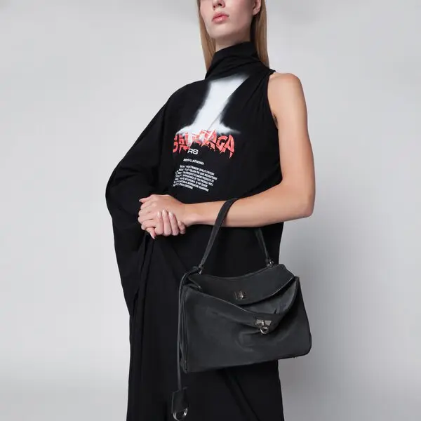 Balenciaga Rodeo Small Bag In Calf Leather - Grey