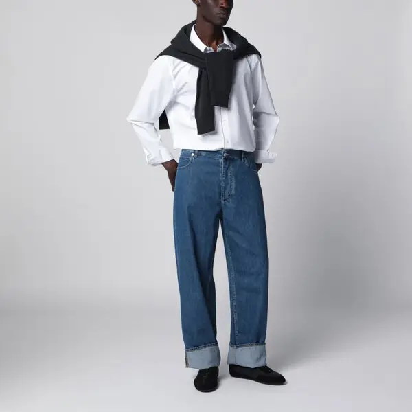 Burberry Classic-fit Cotton Poplin Shirt With Check Trim