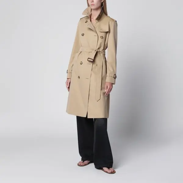 Burberry Long Kensington Heritage Trench Coat - Beige