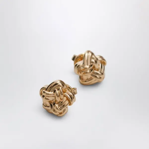 Bottega Veneta 18kt Gold-plated Sterling Silver Knot Stud Earrings - Metal