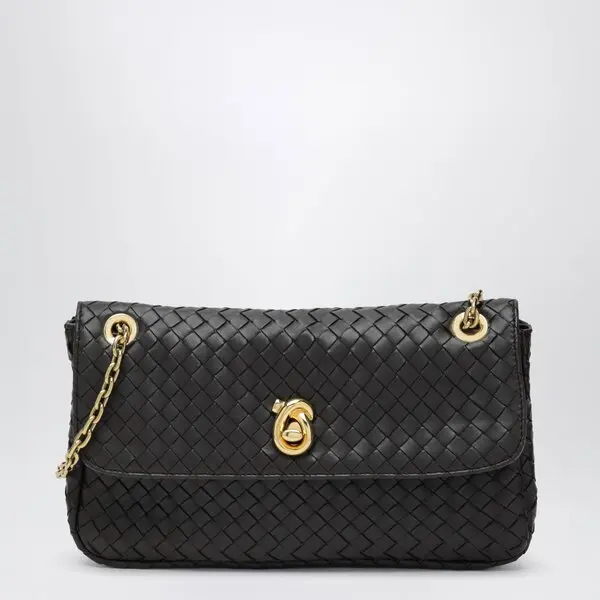 Bottega Veneta Madison Intrecciato Lambskin Shoulder Bag - Brown