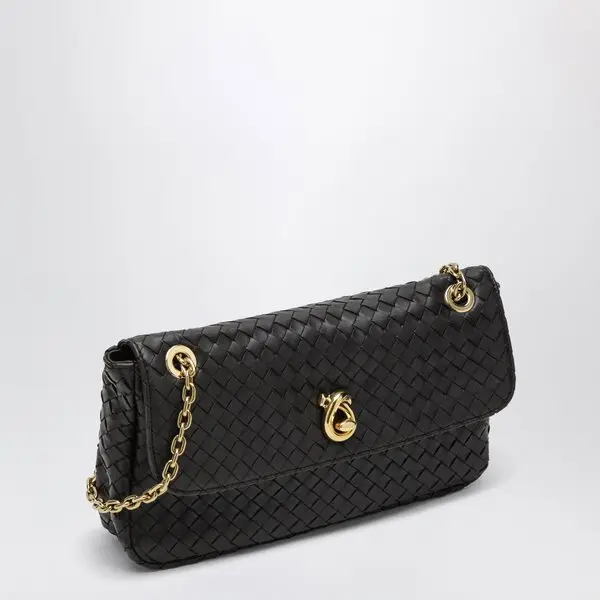 Bottega Veneta Madison Intrecciato Lambskin Shoulder Bag - Brown