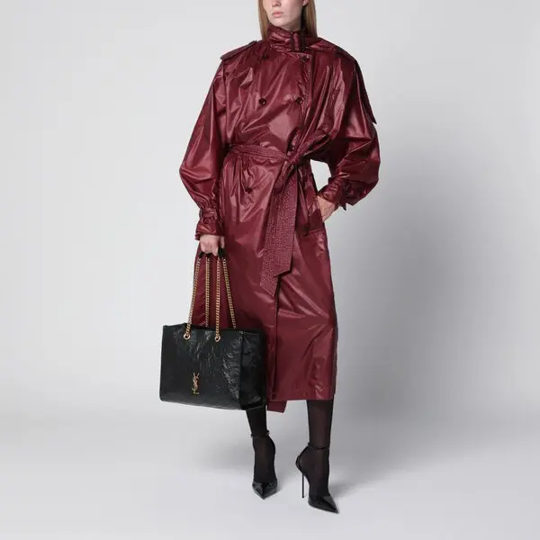 Saint Laurent Niki East/west Shopping Bag In Vintage Calfskin - Black