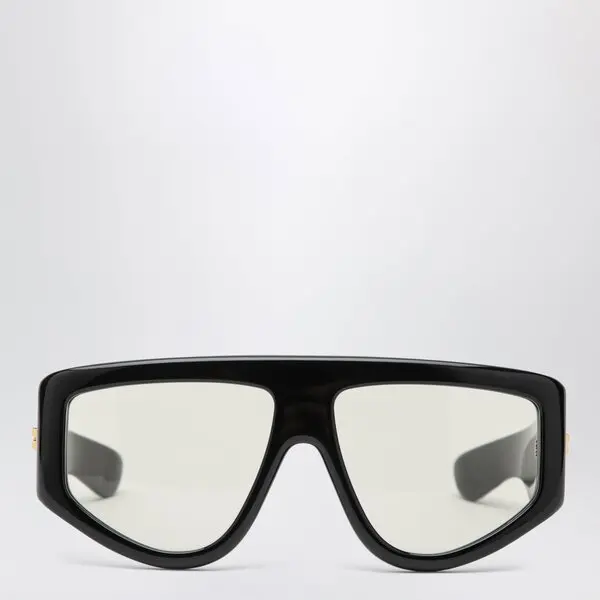 Bottega Veneta Classic Shield Sunglasses In Recycled Acetate - Black