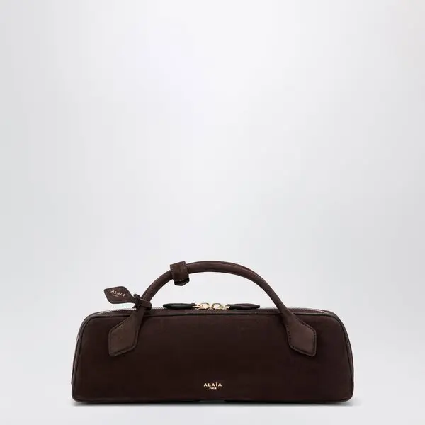Alaïa Le Teckel Suede Goat Leather Pouch - Brown